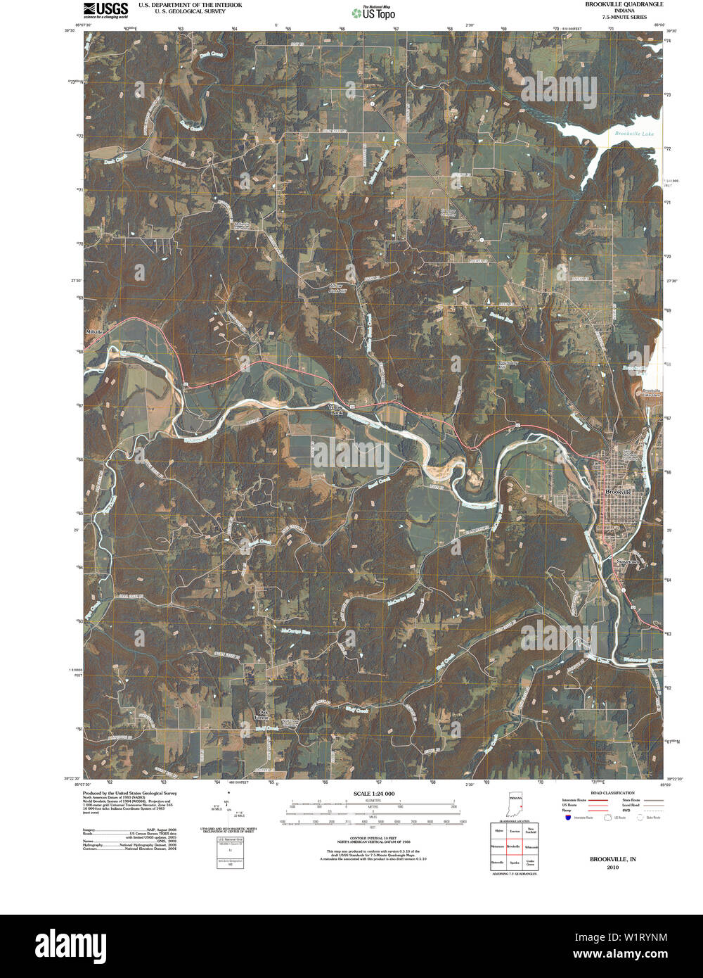 Map of brookville hi-res stock photography and images - Alamy