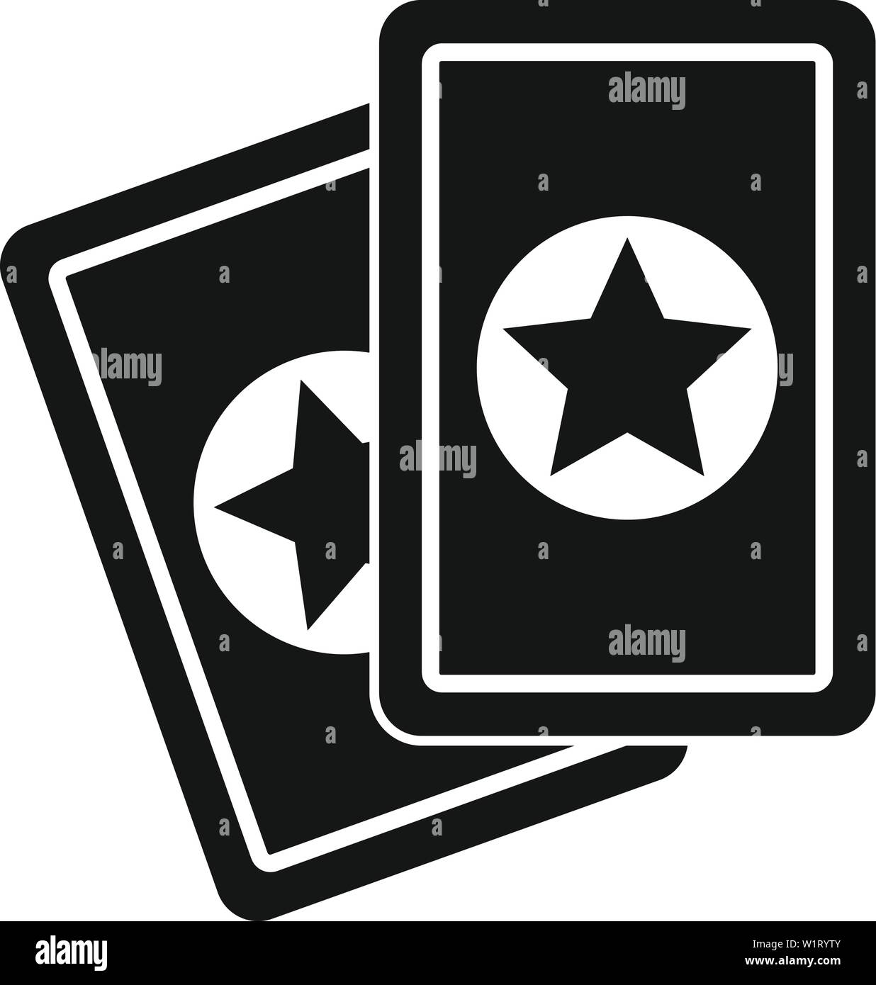 Magic cards icon. Simple illustration of magic cards vector icon for ...