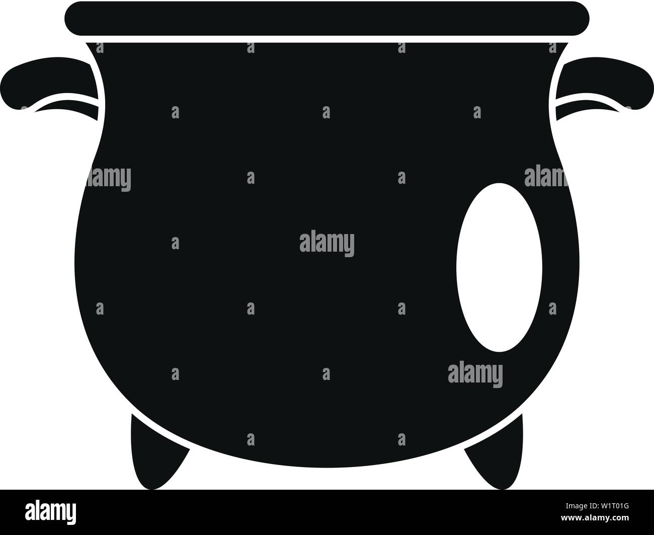 Magic cauldron icon. Simple illustration of magic cauldron vector icon ...