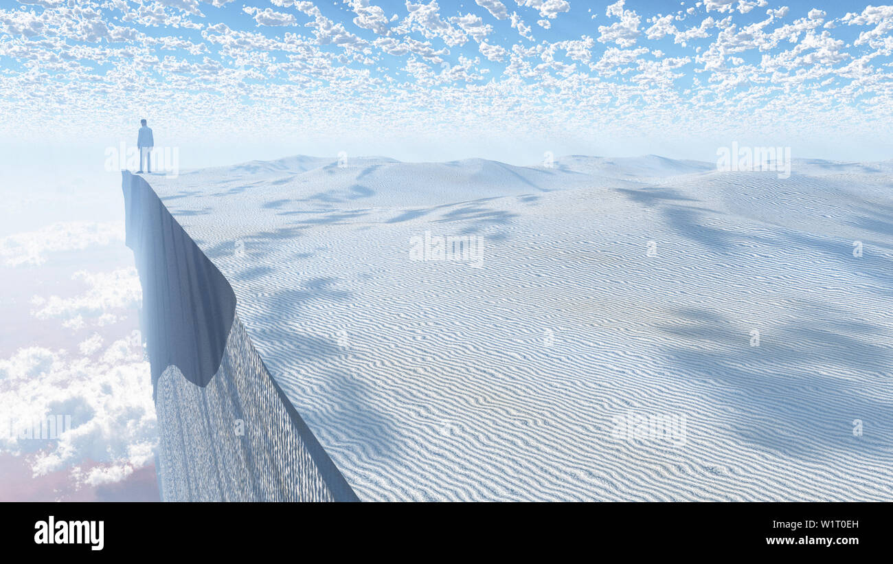 Man standing on cliff ledge hi-res stock photography and images - Alamy