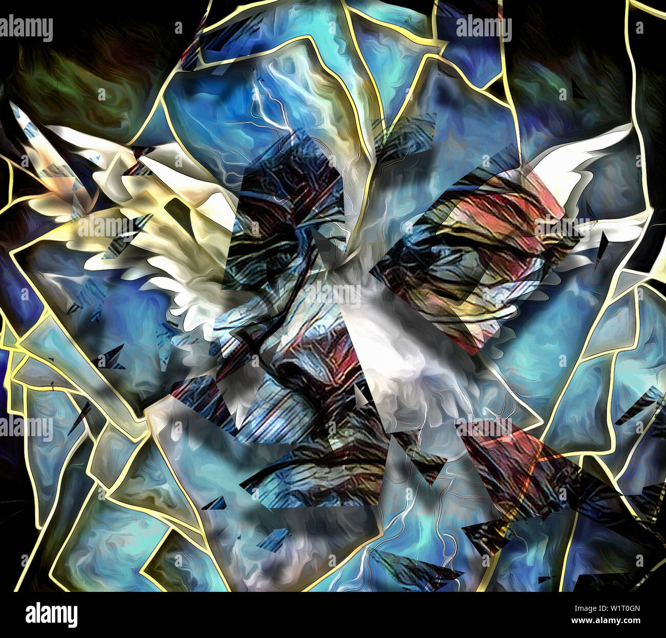 Wings. Abstract painting. Artwork for creative graphic design Stock ...