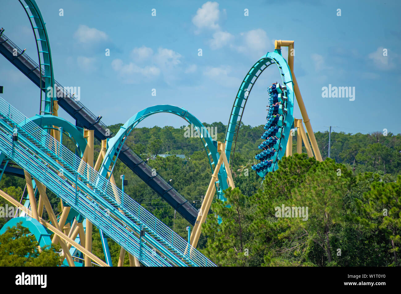 Orlando, Florida. June 30, 2019 Amazing view of people enjoying Mako ...