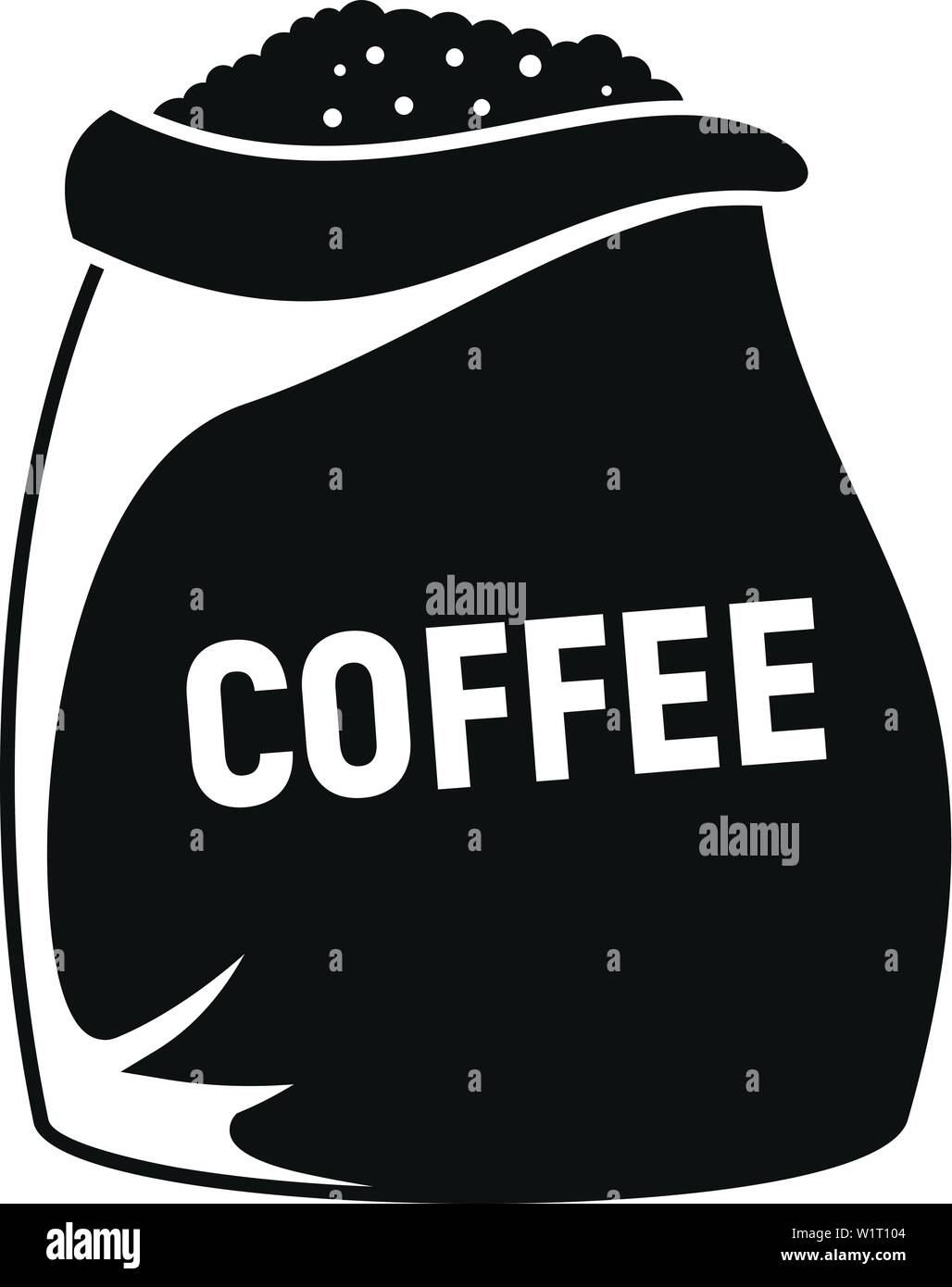 Coffee bean sack icon. Simple illustration of coffee bean sack vector ...