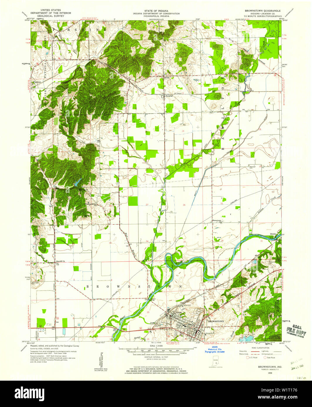 Map of brownstown hi-res stock photography and images - Alamy