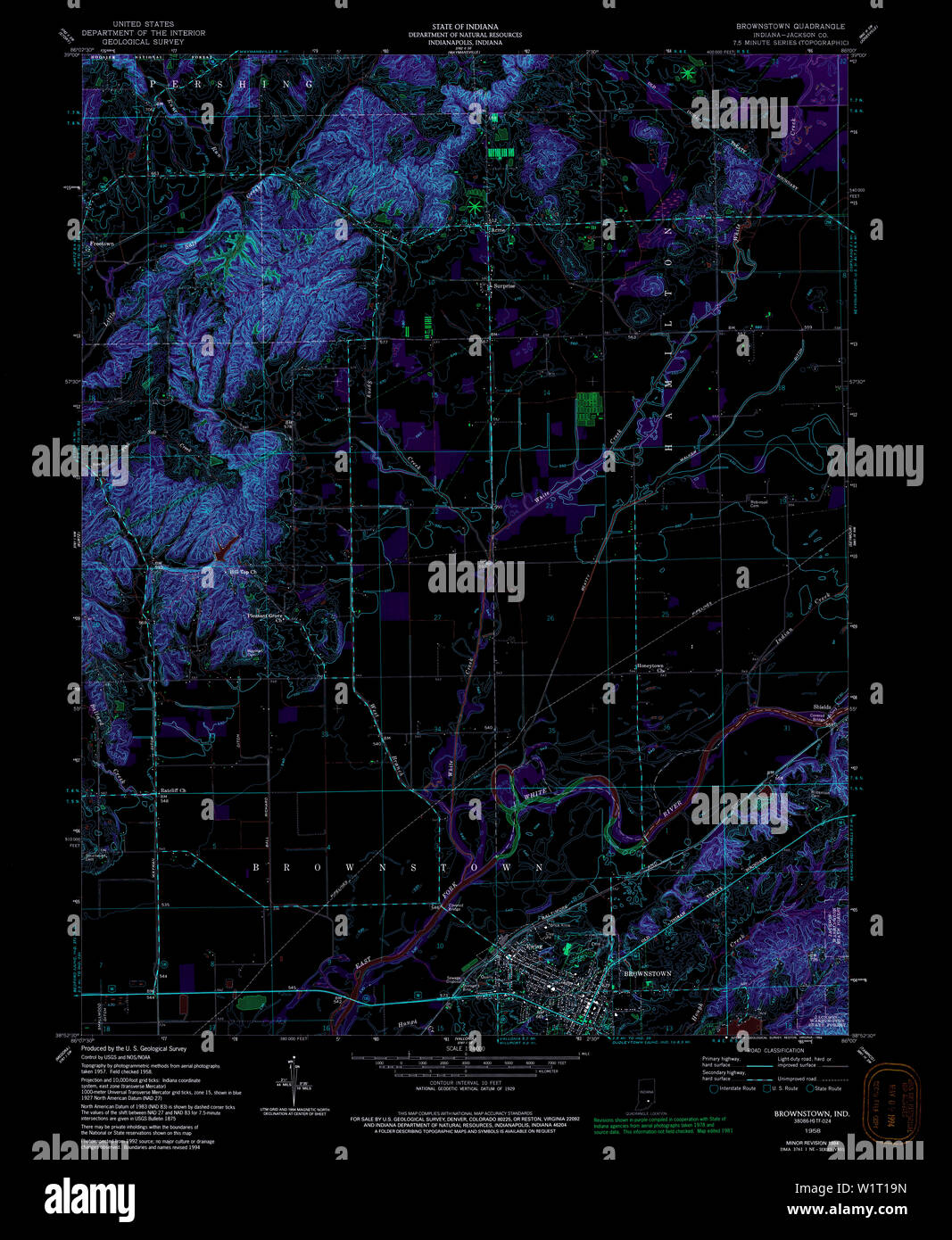Map of brownstown hi-res stock photography and images - Alamy