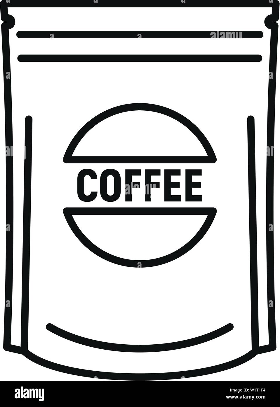 Coffee package icon. Outline coffee package vector icon for web design ...