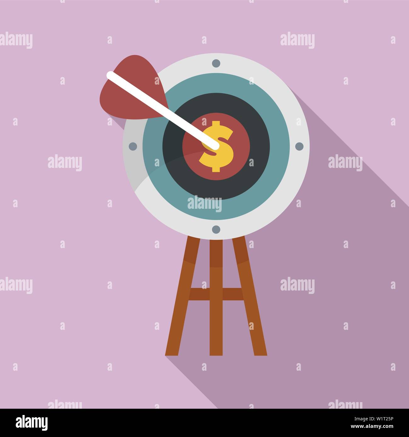 Business target icon. Flat illustration of business target vector icon ...
