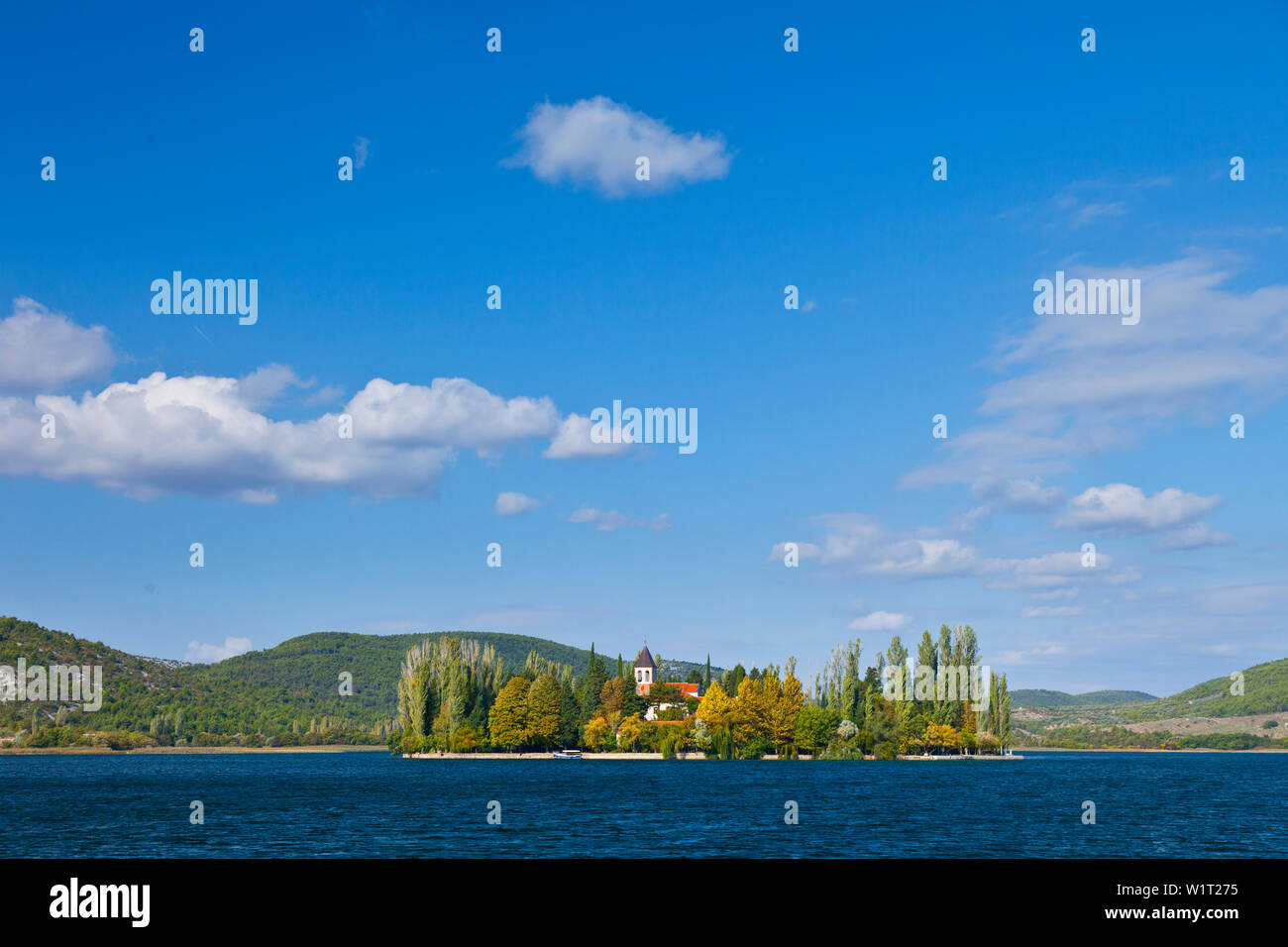 Franciscan Monastery, Visovac Island, Krka National Park, Dalmatia ...