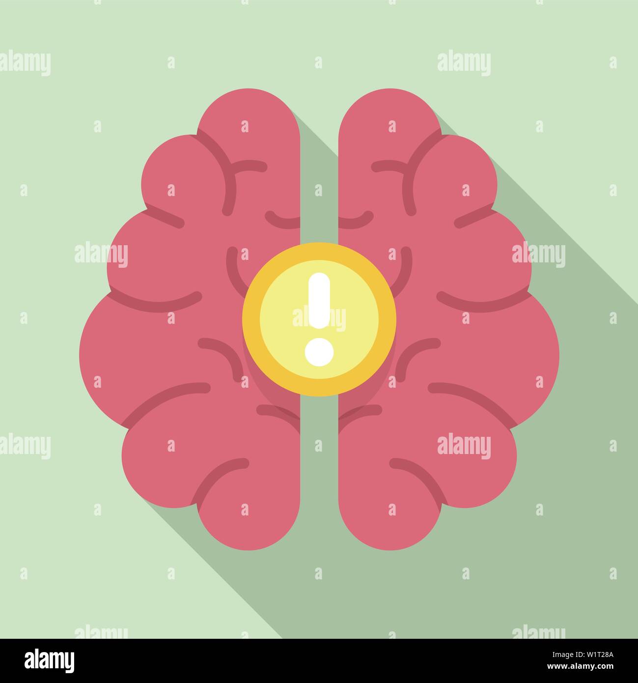 Brain idea icon. Flat illustration of brain idea vector icon for web ...