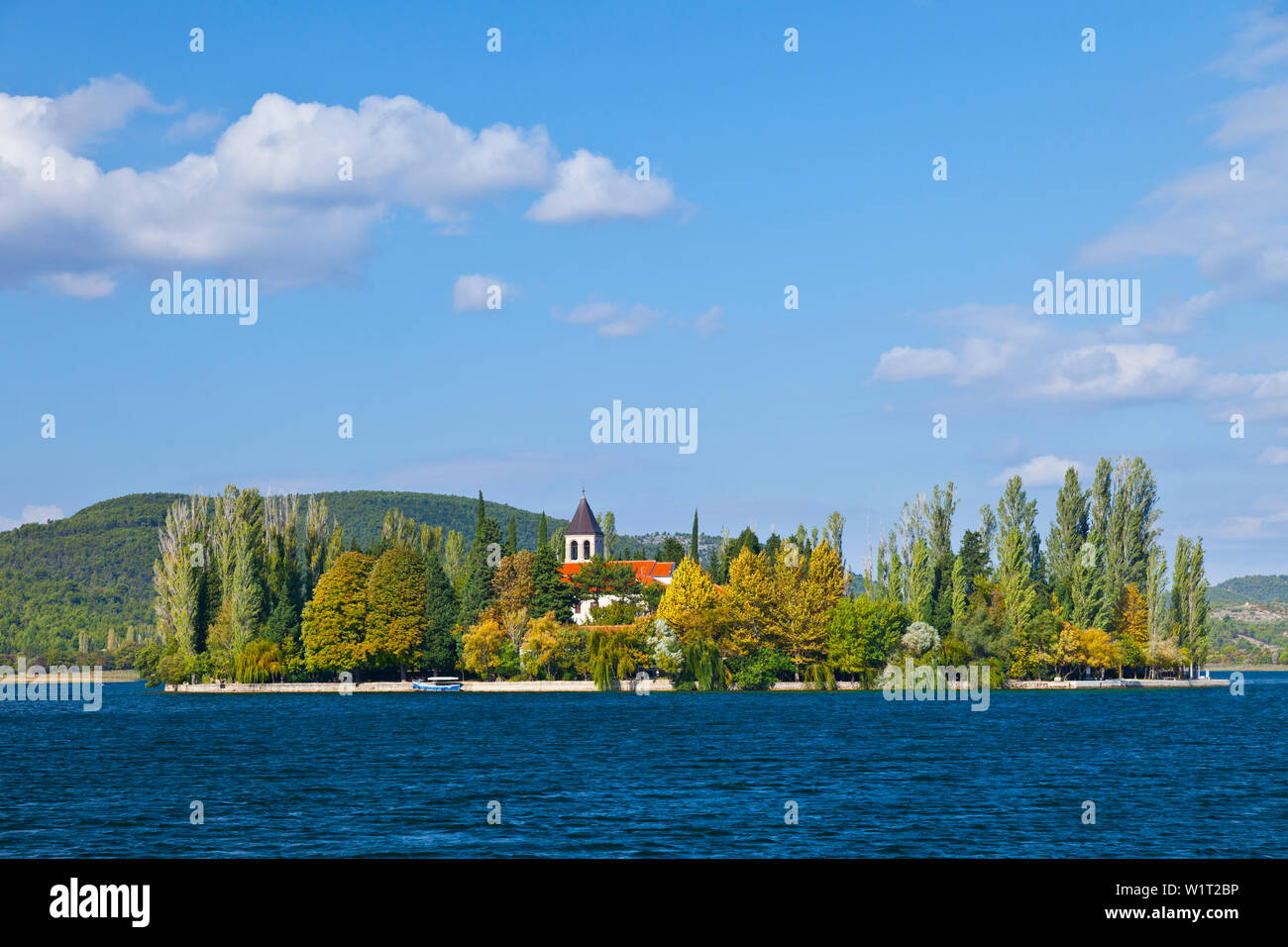 Franciscan Monastery, Visovac Island, Krka National Park, Dalmatia ...