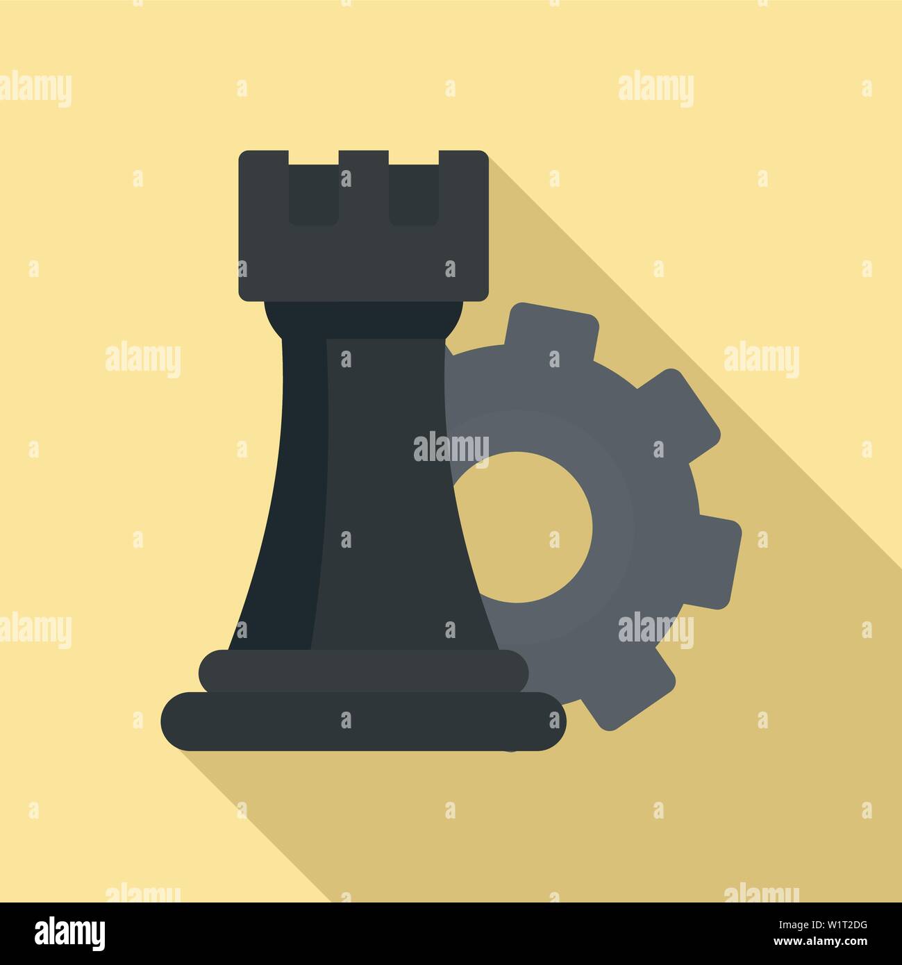Gear logic icon. Flat illustration of gear logic vector icon for web ...