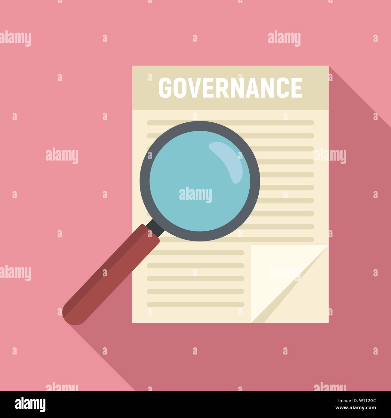 Governance paper icon. Flat illustration of governance paper vector ...
