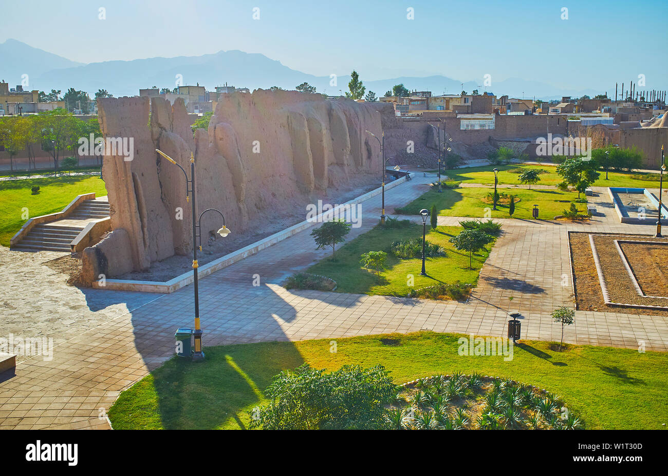 Observe the public Mellat park and ruins of the city wall from the ...