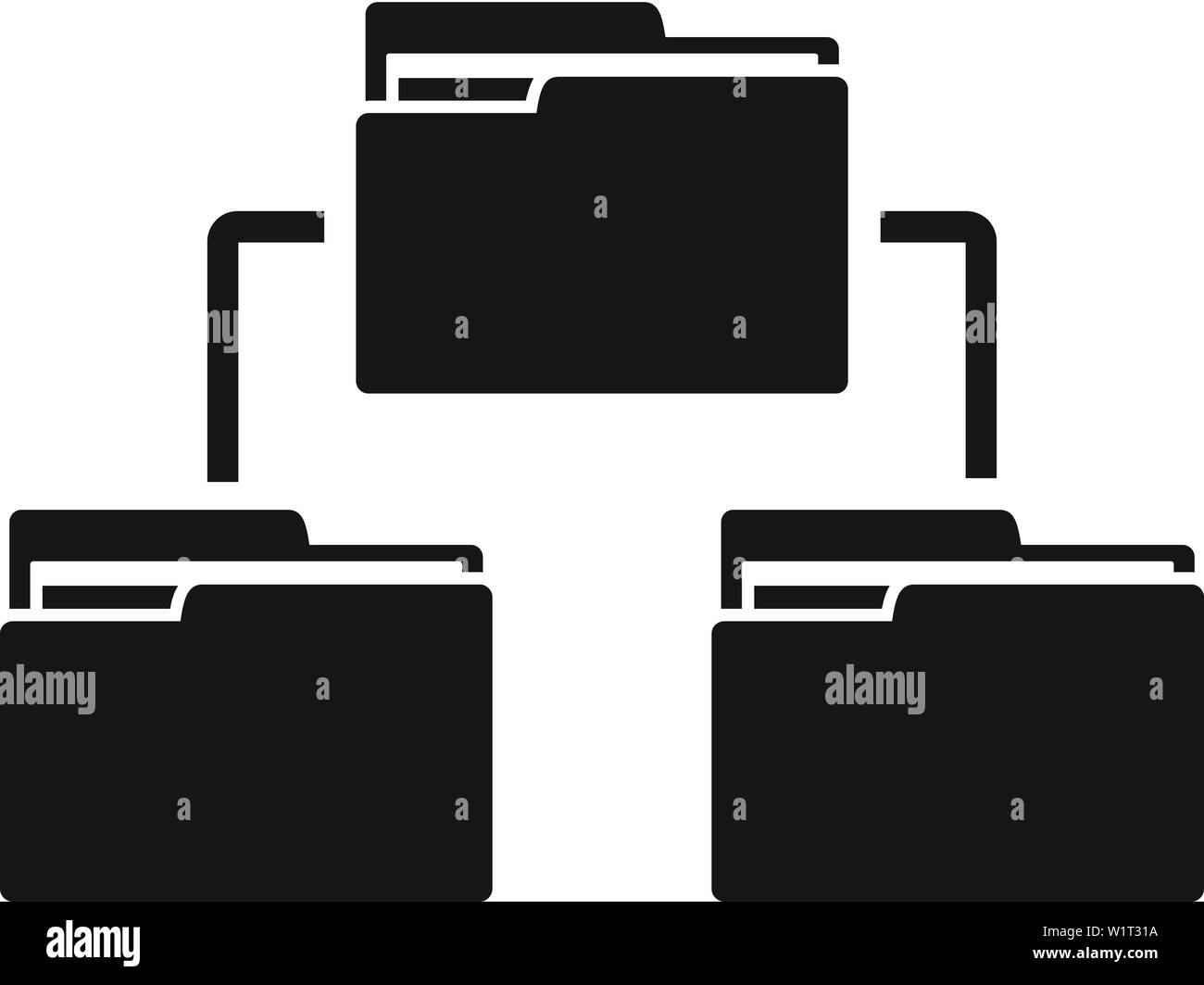 Folder network icon. Simple illustration of folder network vector icon ...