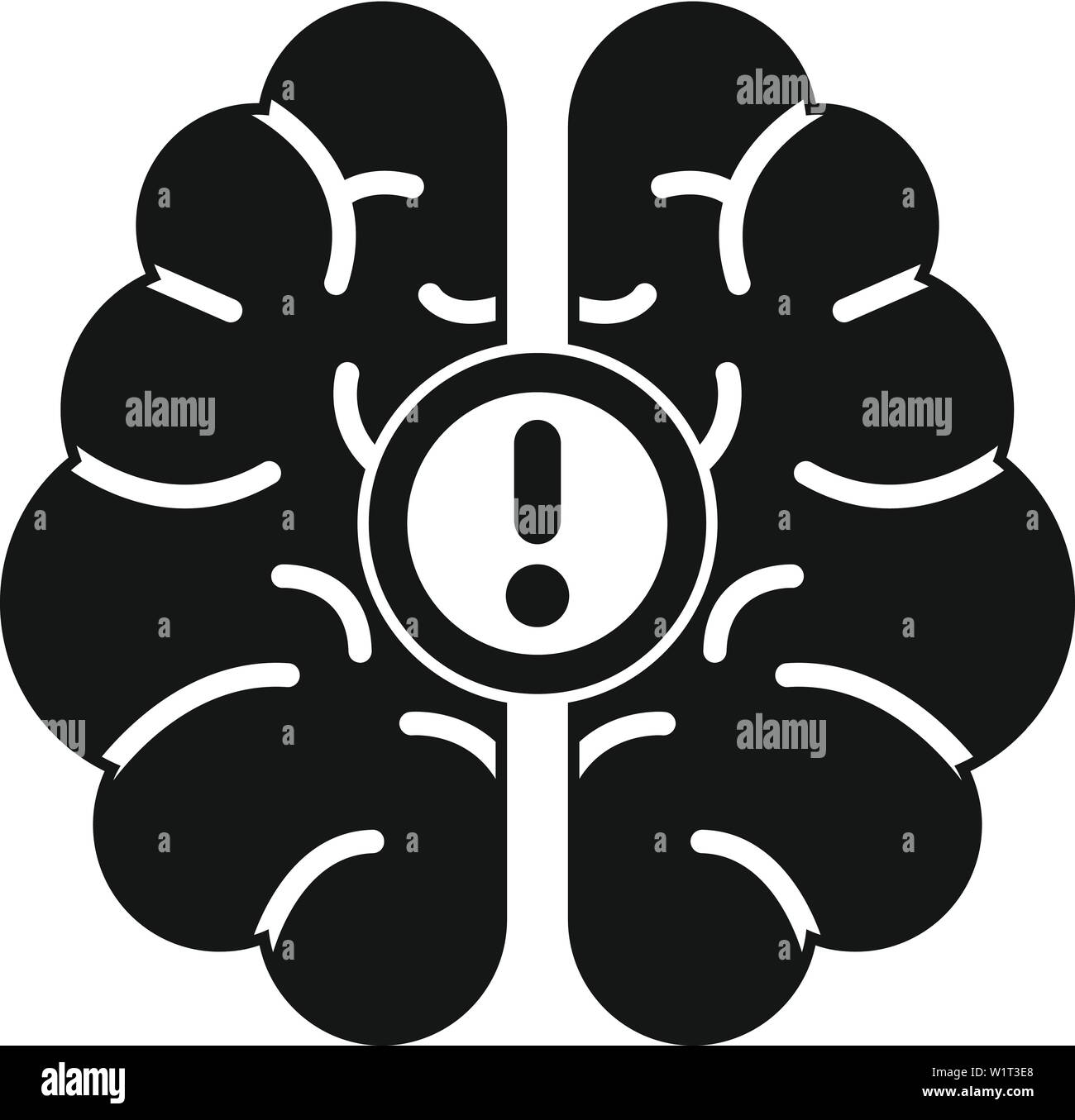 Brain idea icon. Simple illustration of brain idea vector icon for web ...