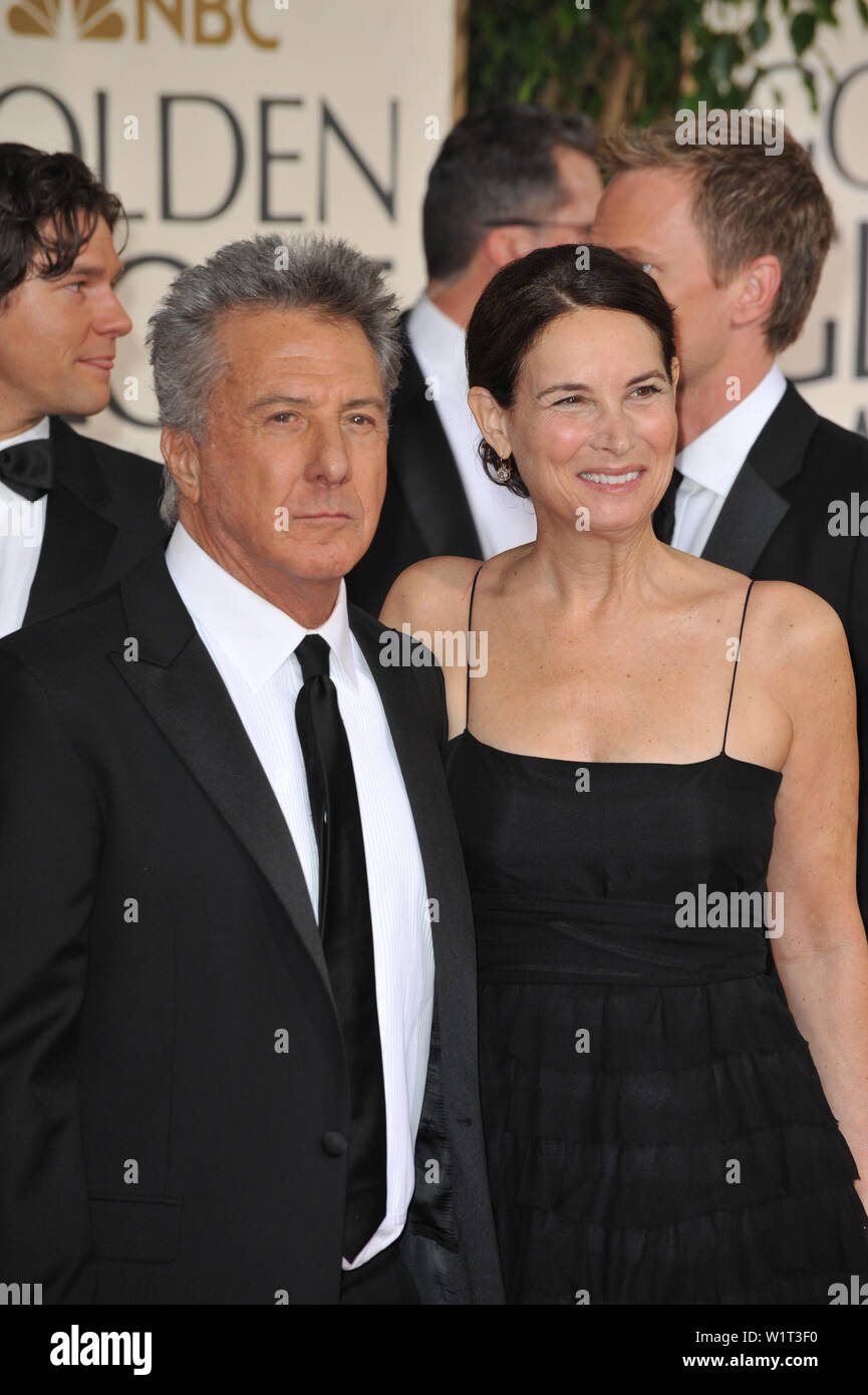 LOS ANGELES, CA. January 11, 2009: Dustin Hoffman & wife at the 66th ...