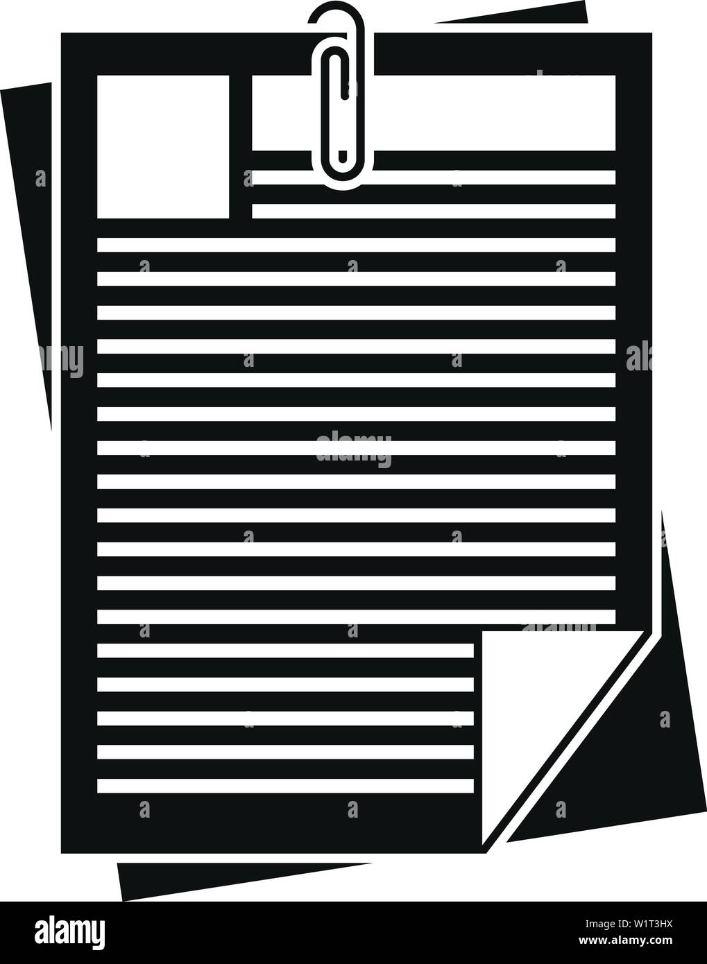 Papers pack icon. Simple illustration of papers pack vector icon for ...