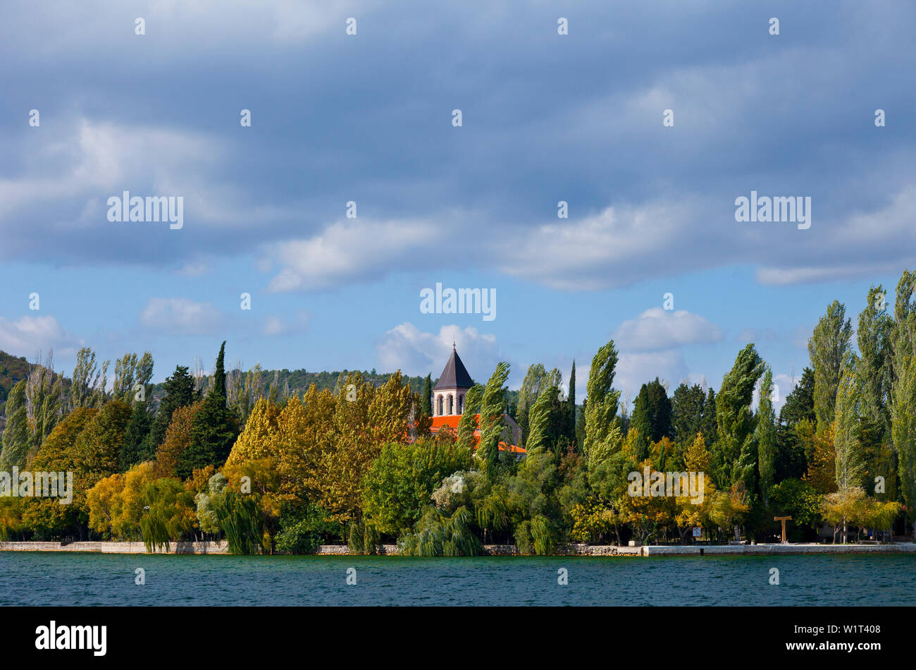 Franciscan Monastery, Visovac Island, Krka National Park, Dalmatia ...