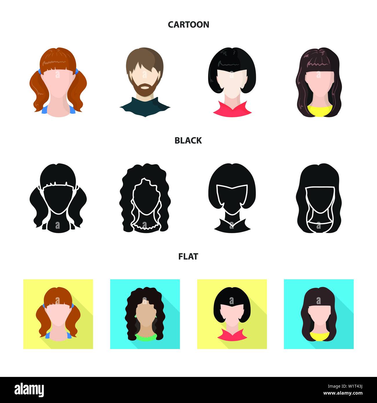 Vector illustration of professional and photo sign. Set of professional ...