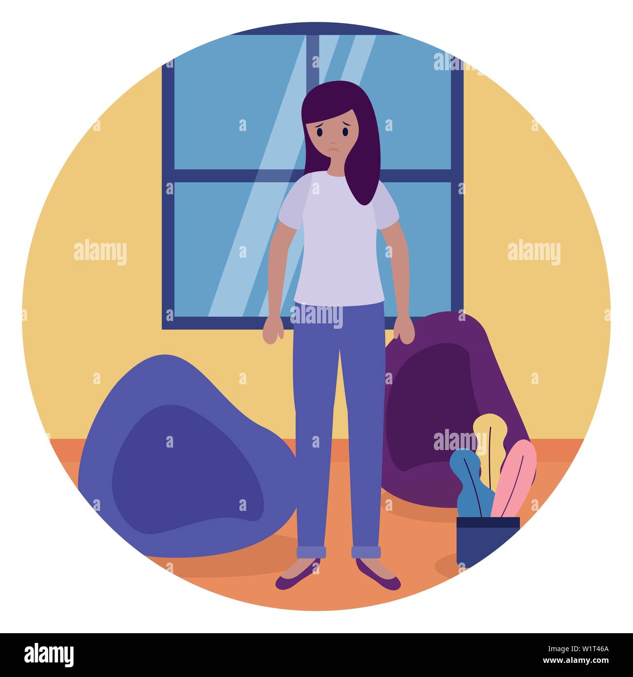 people mental disorder psychological depressed Stock Vector Image & Art ...