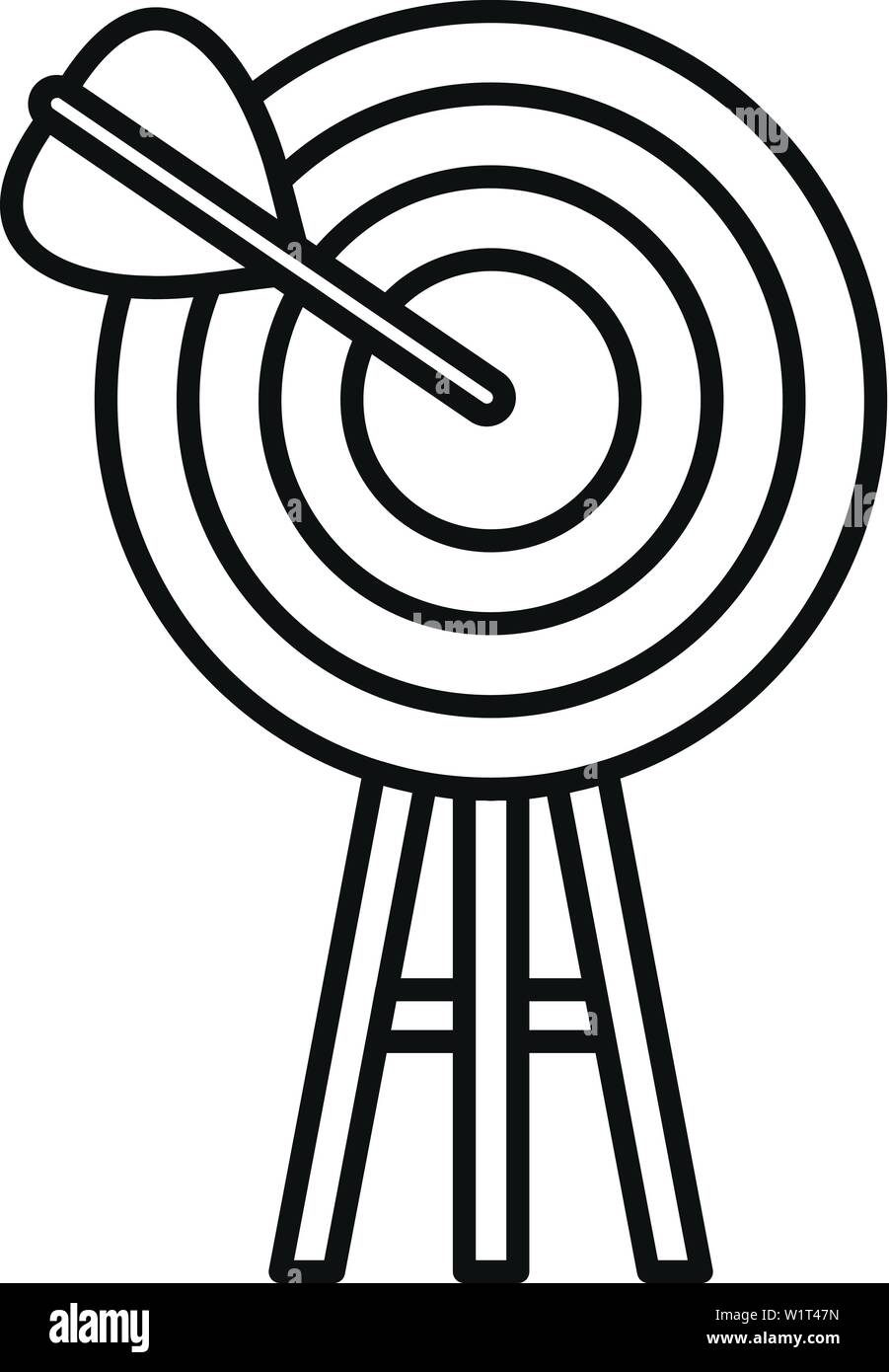 Business target icon. Outline business target vector icon for web ...