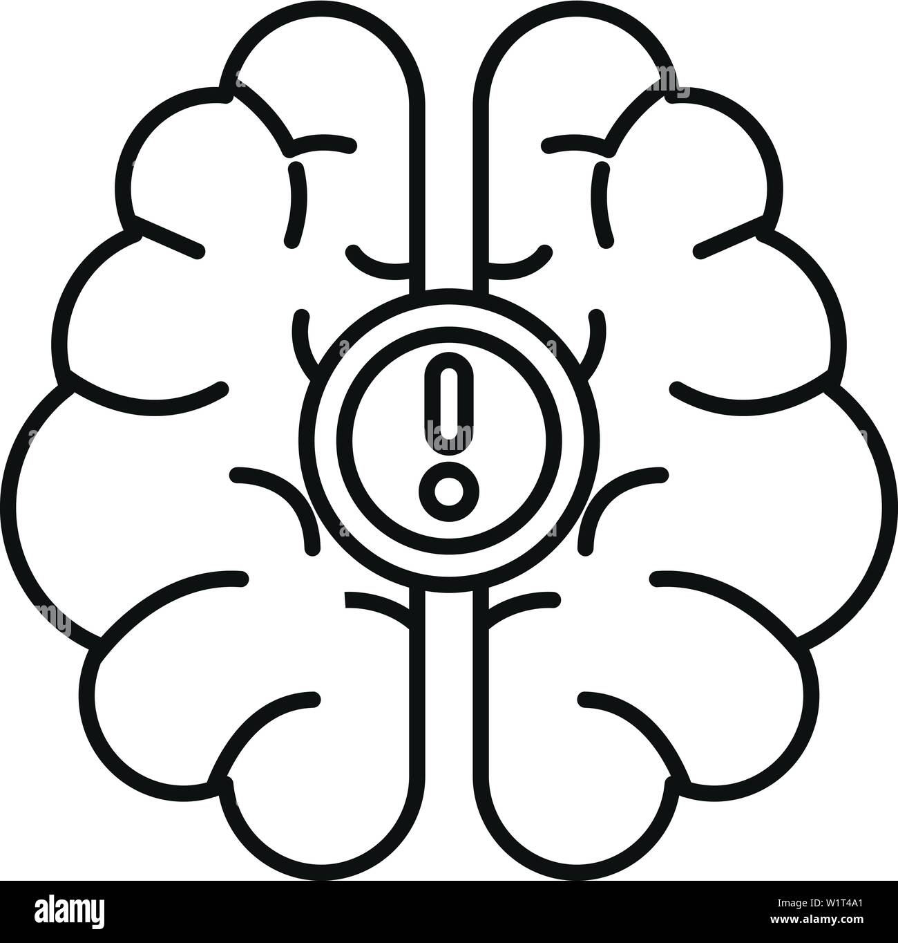 Brain idea icon. Outline brain idea vector icon for web design isolated ...