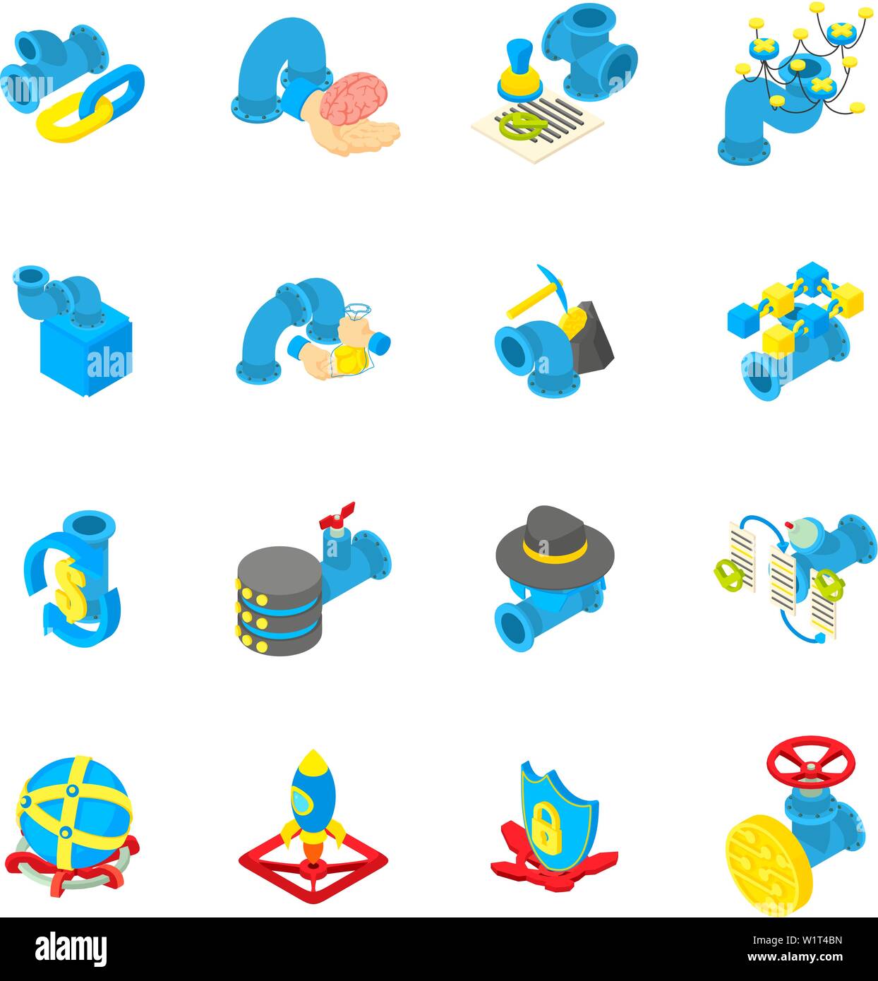 Cash flow icons set, isometric style Stock Vector Image & Art - Alamy