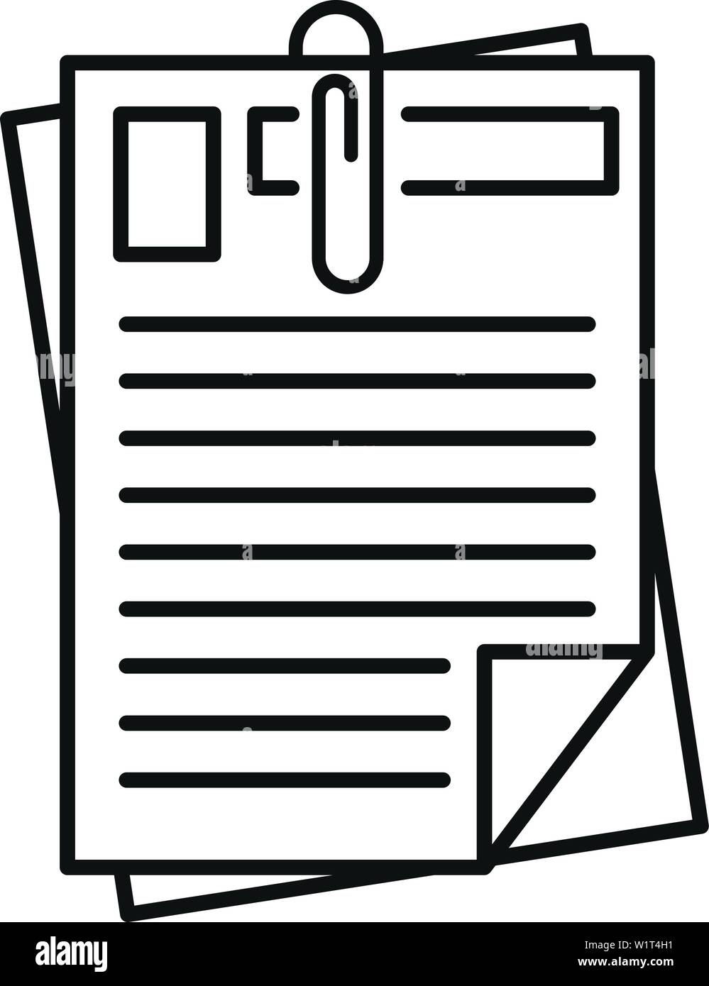 Papers pack icon. Outline papers pack vector icon for web design ...