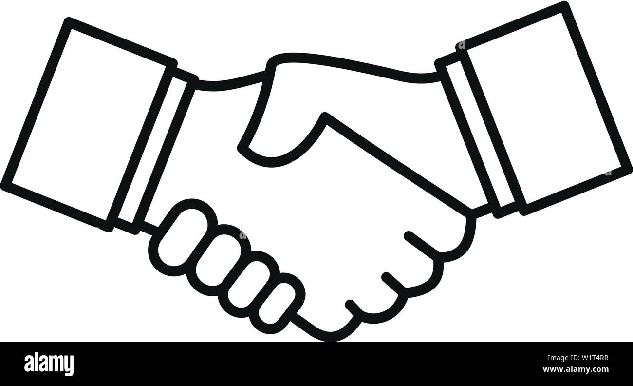 Business handshake icon. Outline business handshake vector icon for web ... Business handshake icon. Outline business handshake vector icon for web ...