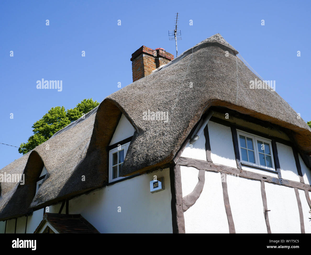 Tudor Beamed Thatched Cottage, South Stoke, Oxfordshire, England, UK ...