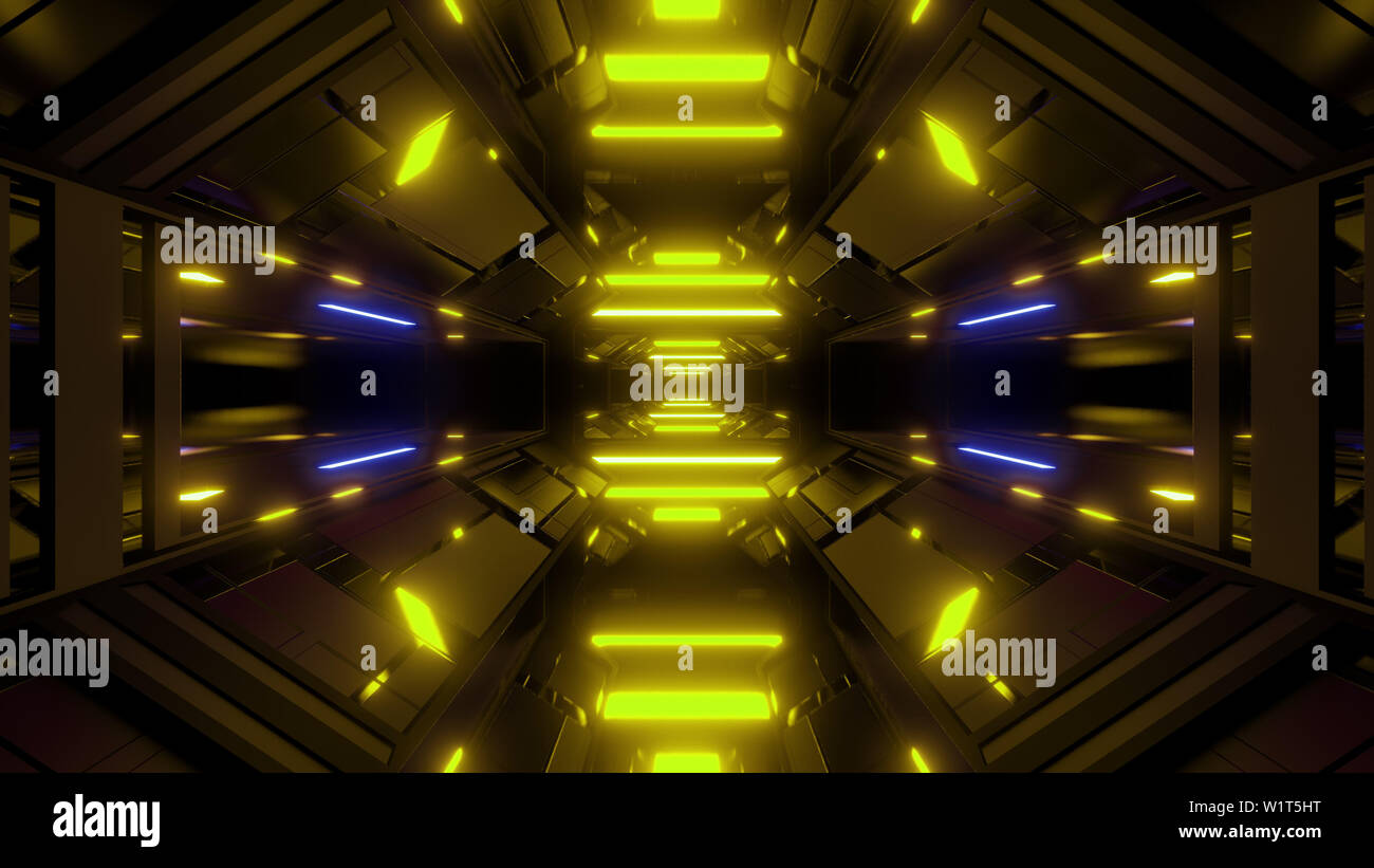futuristic hangar background wallpaper 3d render Stock Photo - Alamy