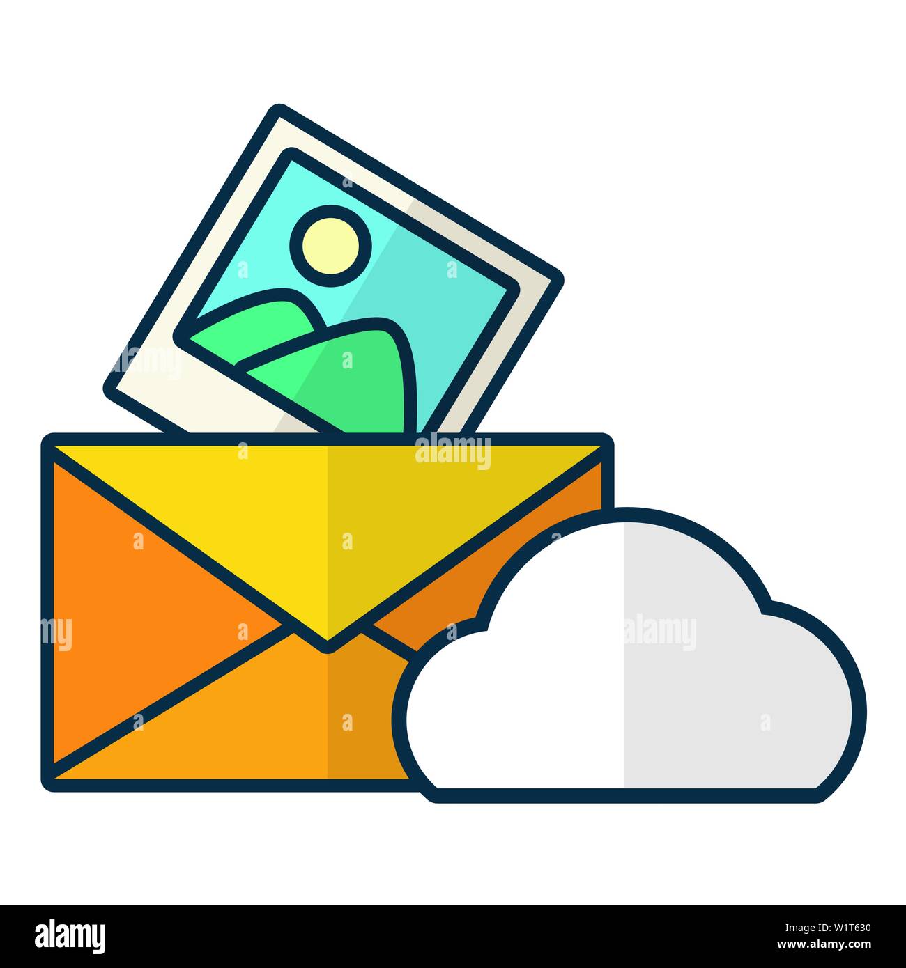 cloud computing send email picture Stock Vector Image & Art - Alamy