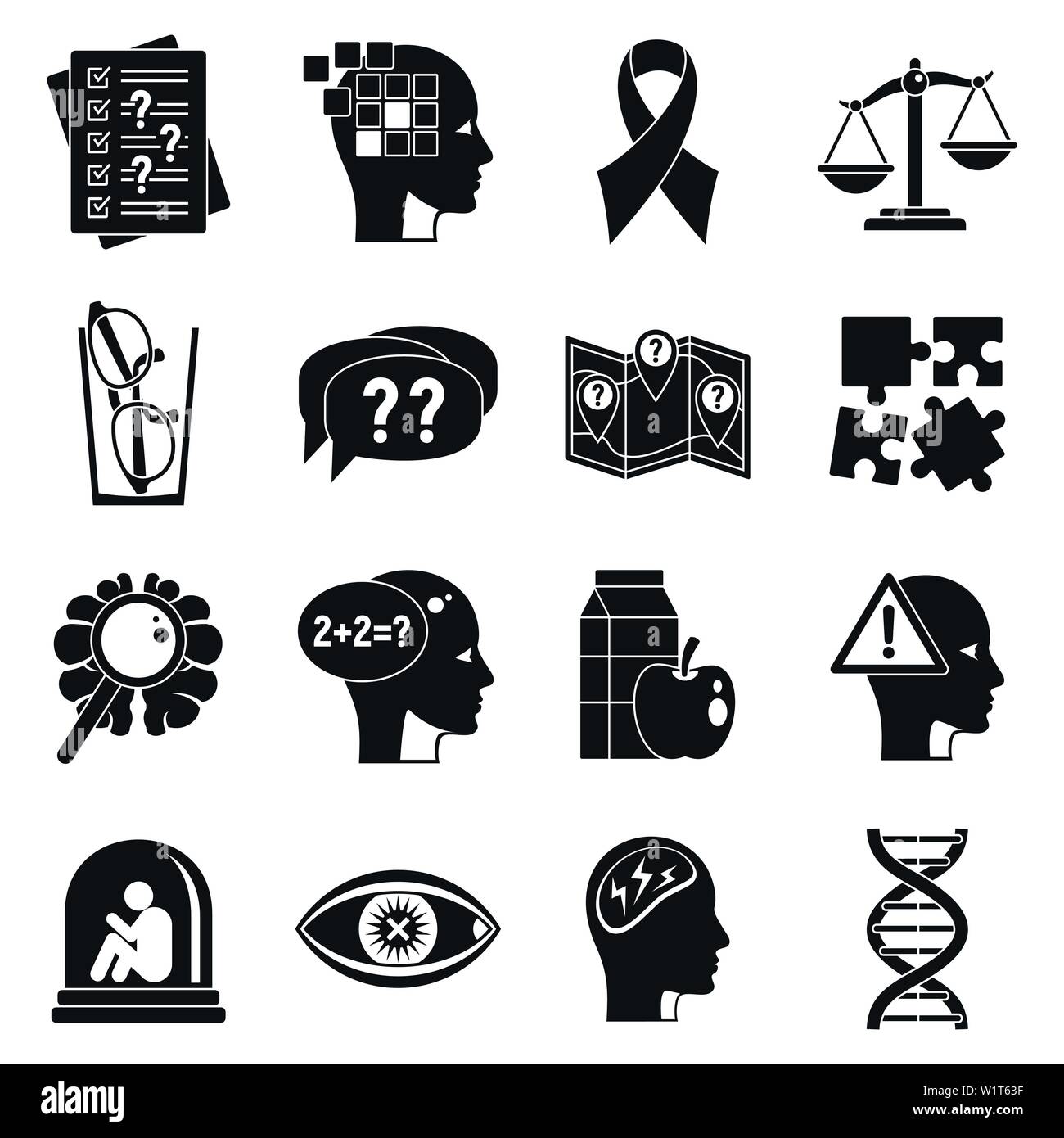 Brain disease function loss Stock Vector Images - Alamy