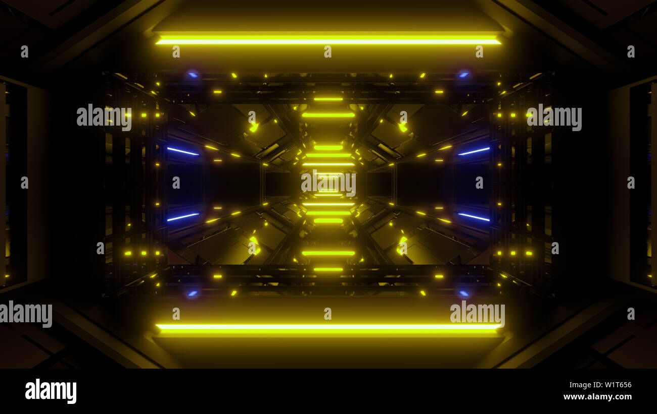futuristic hangar background wallpaper 3d render Stock Photo - Alamy