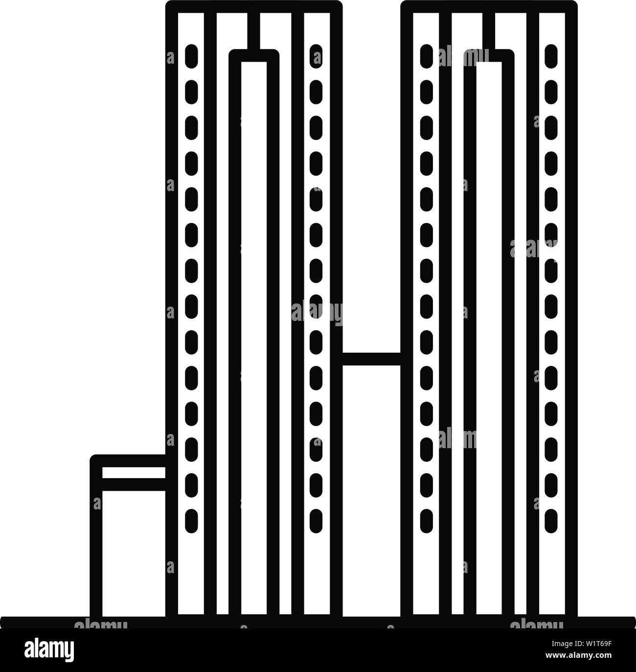 Taipei sky towers icon. Outline taipei sky towers vector icon for web ...