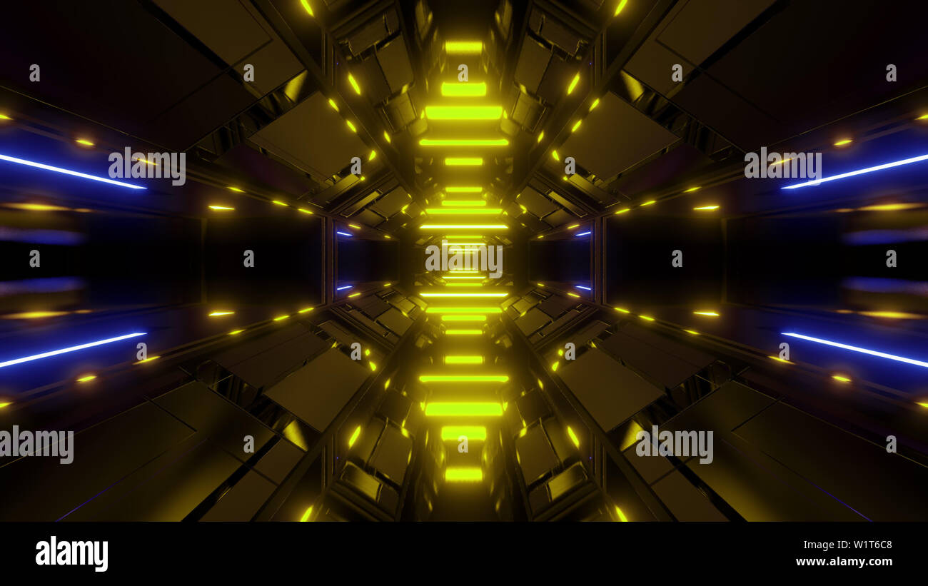 futuristic hangar background wallpaper 3d render Stock Photo - Alamy