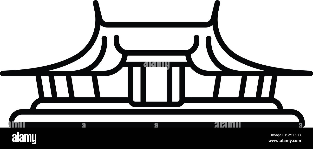 Taipei temple icon. Outline taipei temple vector icon for web design ...