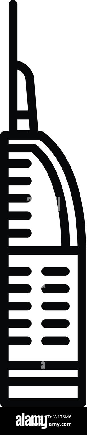 Modern tower icon. Outline modern tower vector icon for web design ...
