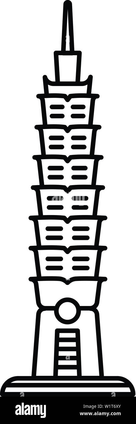 Asian stupa icon. Outline asian stupa vector icon for web design ...
