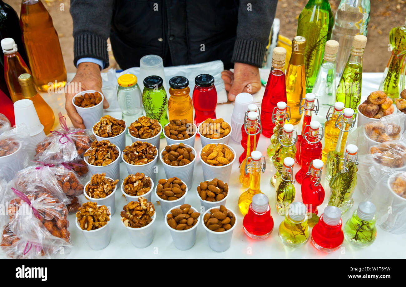 Traditional agricultural products, Krka National Park, Dalmatia region ...