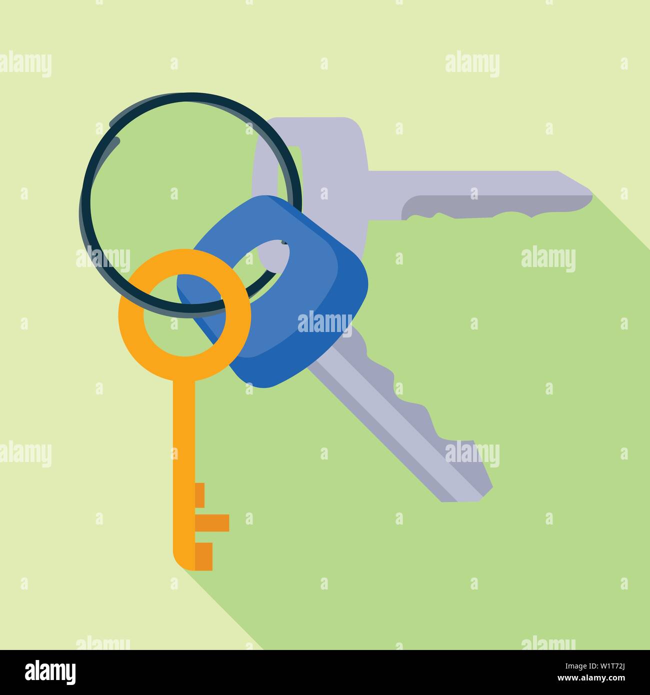 Door keys icon. Flat illustration of door keys vector icon for web ...