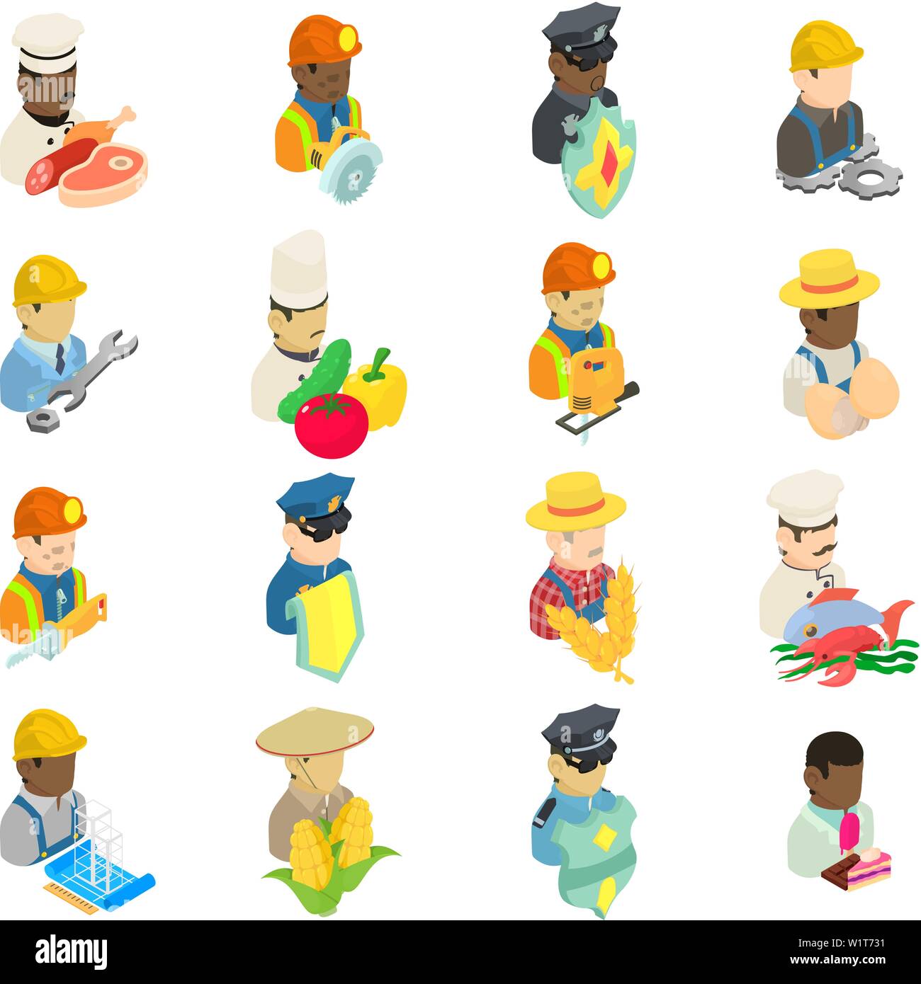 Employee icons set, isometric style Stock Vector Image & Art - Alamy