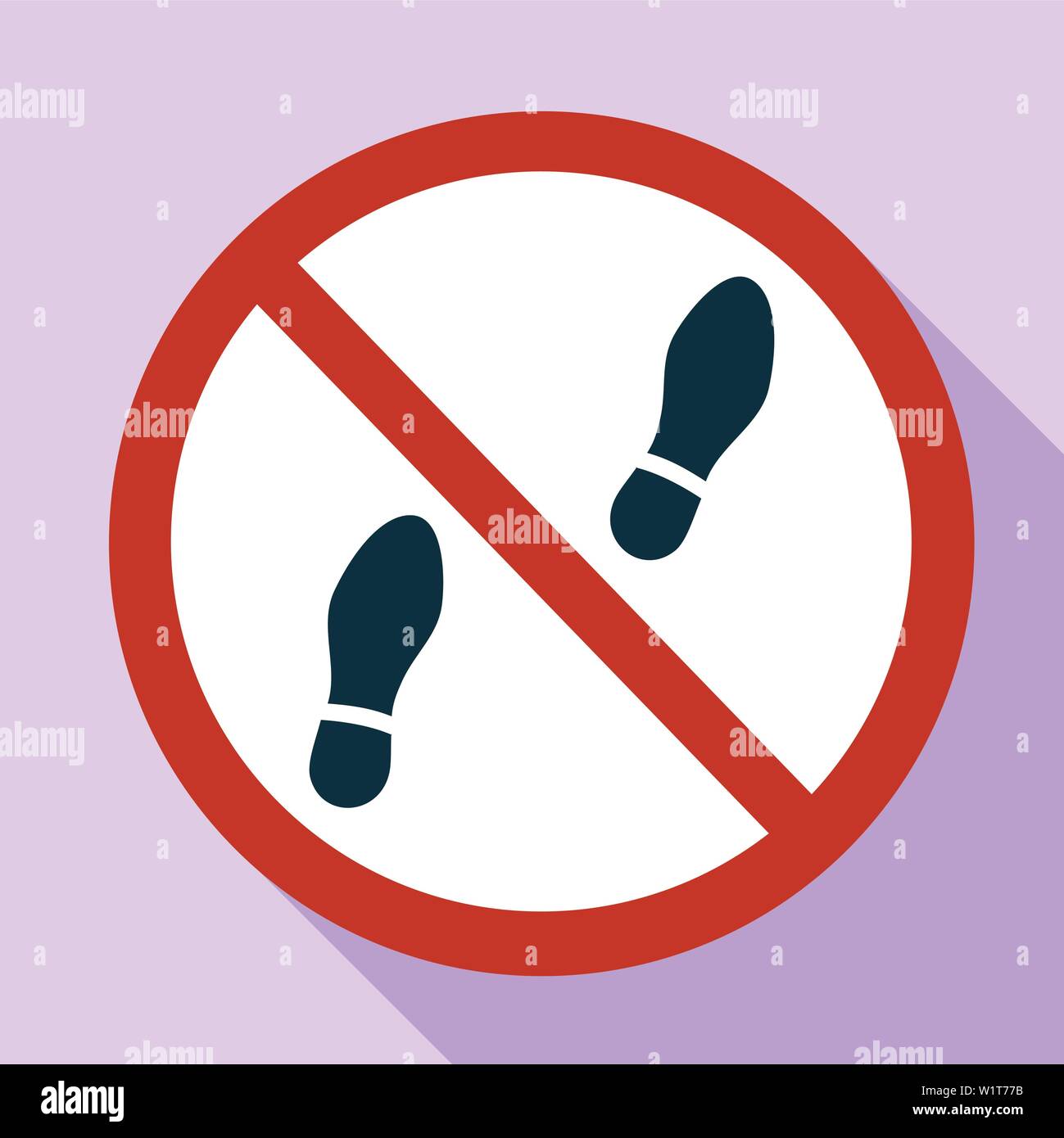 Keep away walk icon. Flat illustration of keep away walk vector icon ...