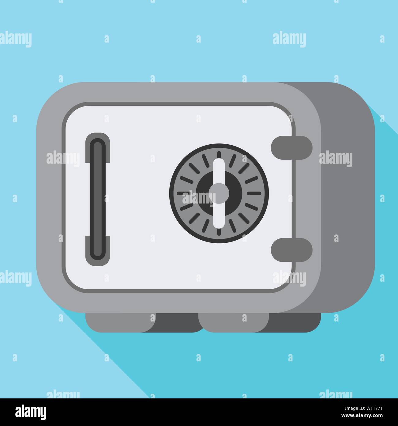 Metal safe icon. Flat illustration of metal safe vector icon for web ...