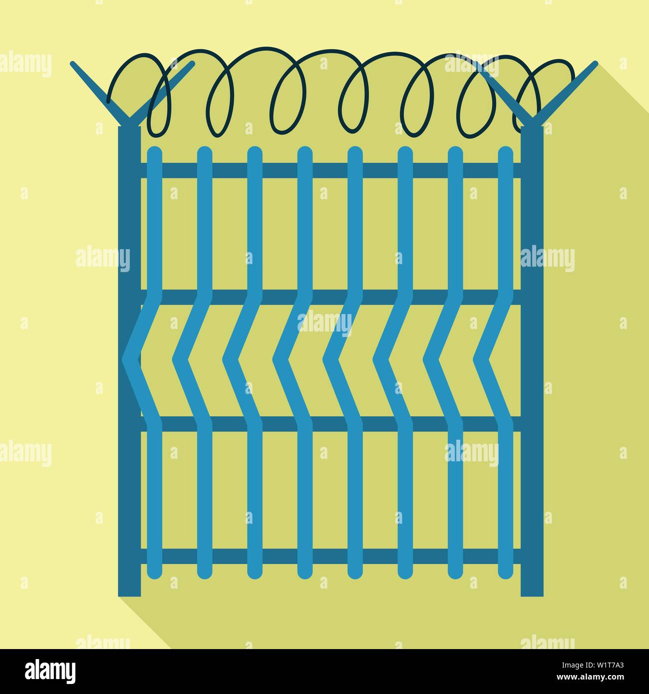 Security metal fence icon. Flat illustration of security metal fence ...
