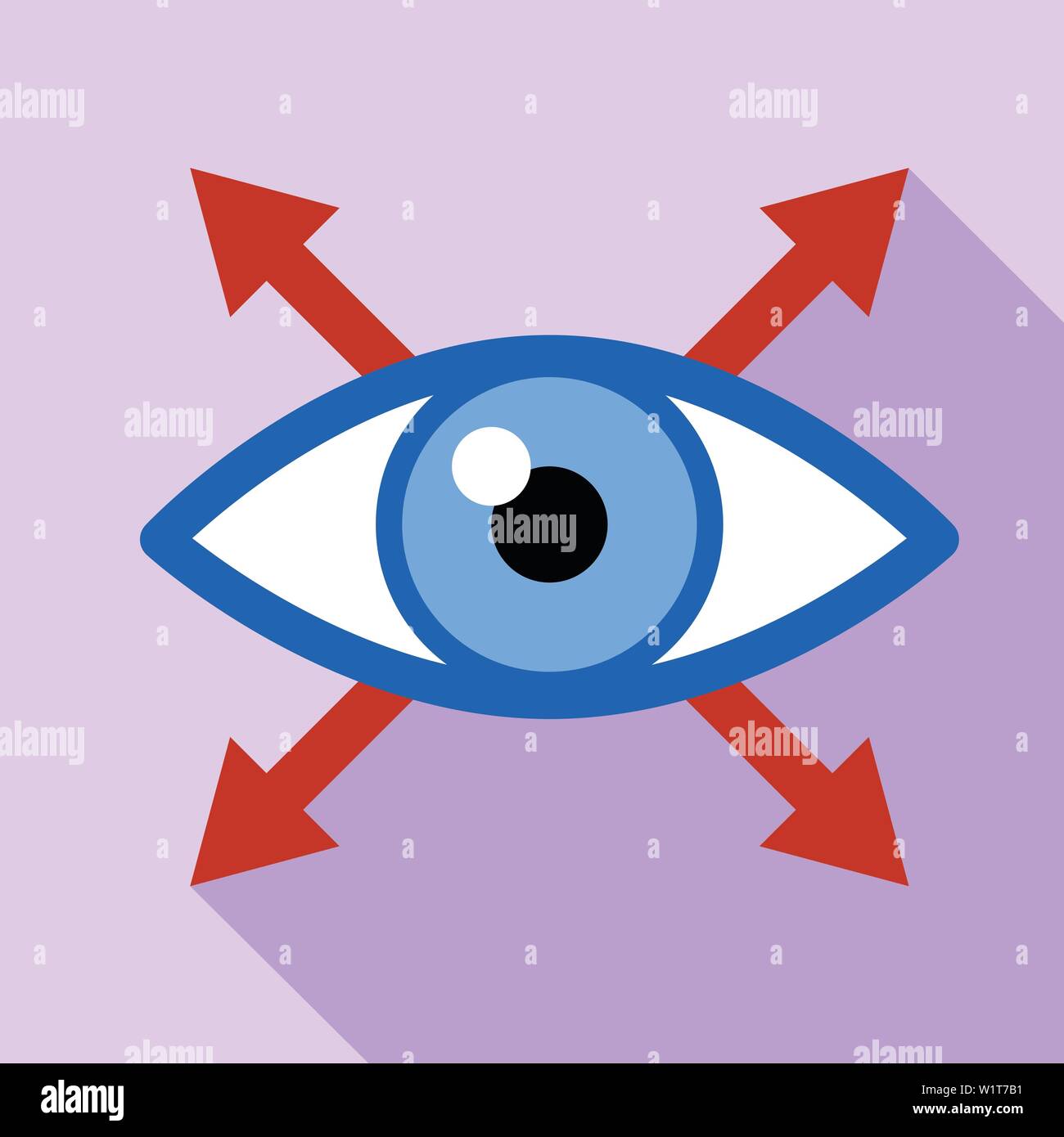 All looking eye icon. Flat illustration of all looking eye vector icon ...