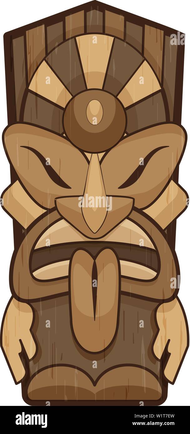 Aztec tiki idol icon. Cartoon of aztec tiki idol vector icon for web ...
