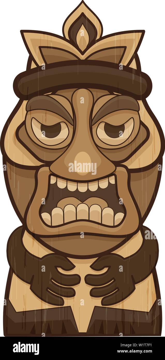 Tiki icon. Cartoon of tiki vector icon for web design isolated on white ...