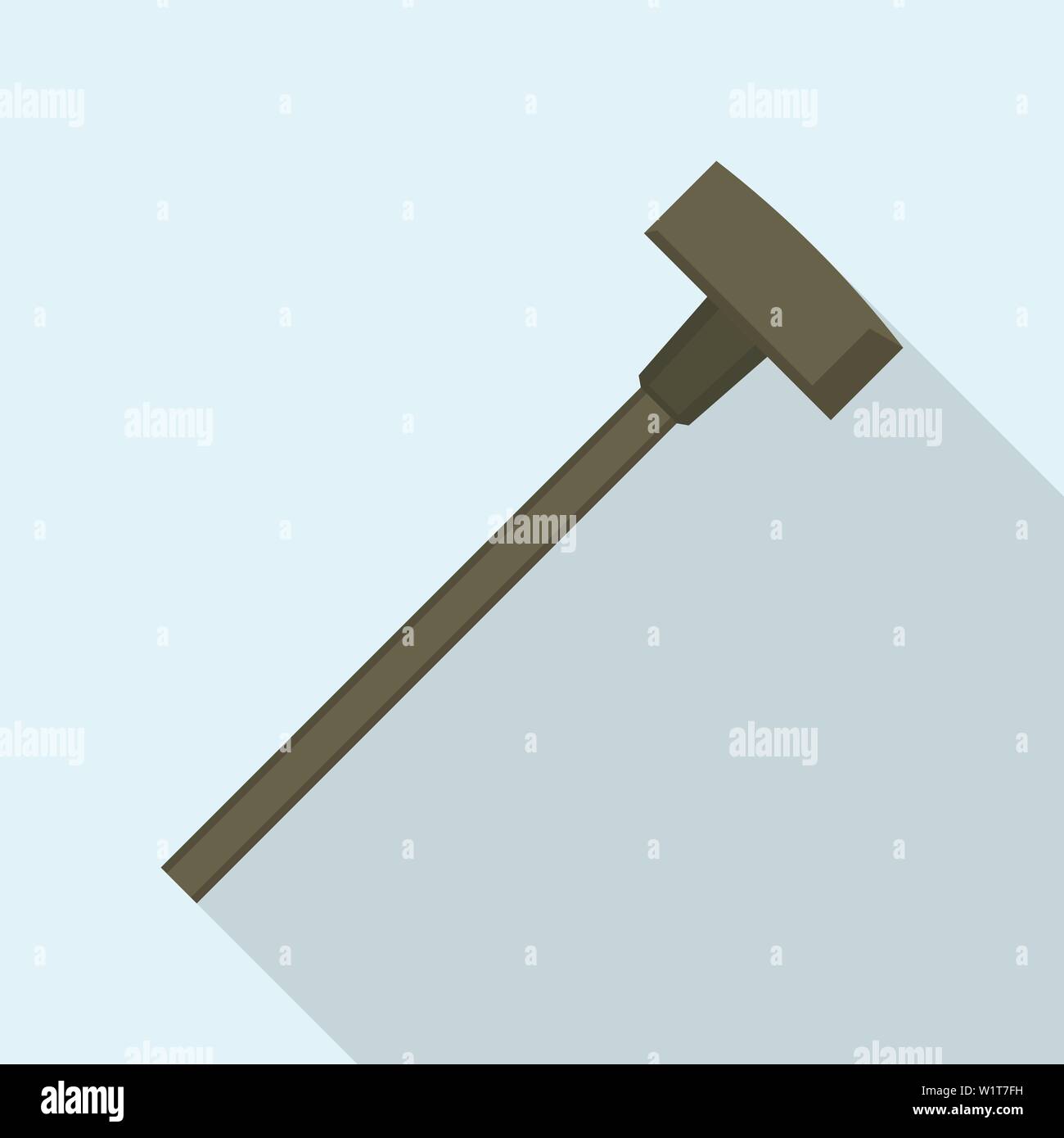 Rubber hammer icon, flat style Stock Vector Image & Art - Alamy