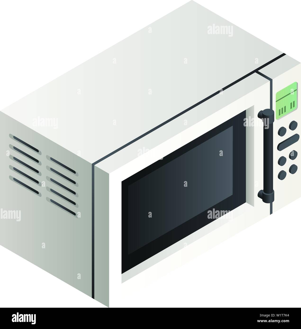 Plastic microwave icon. Isometric of plastic microwave vector icon for ...